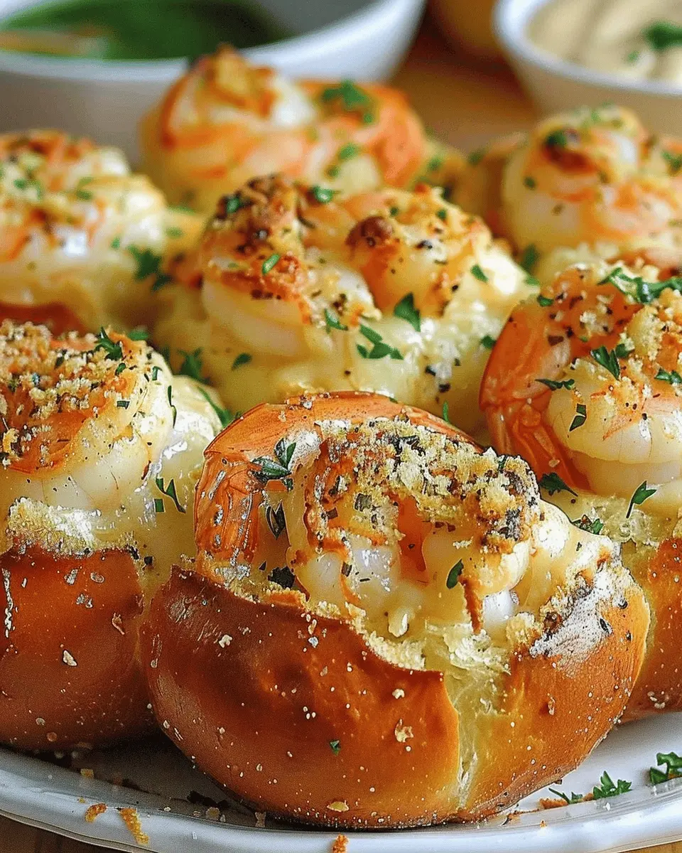 crabby shrimp garlic bread bombs