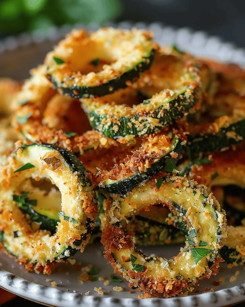crispy oven-baked zucchini rings