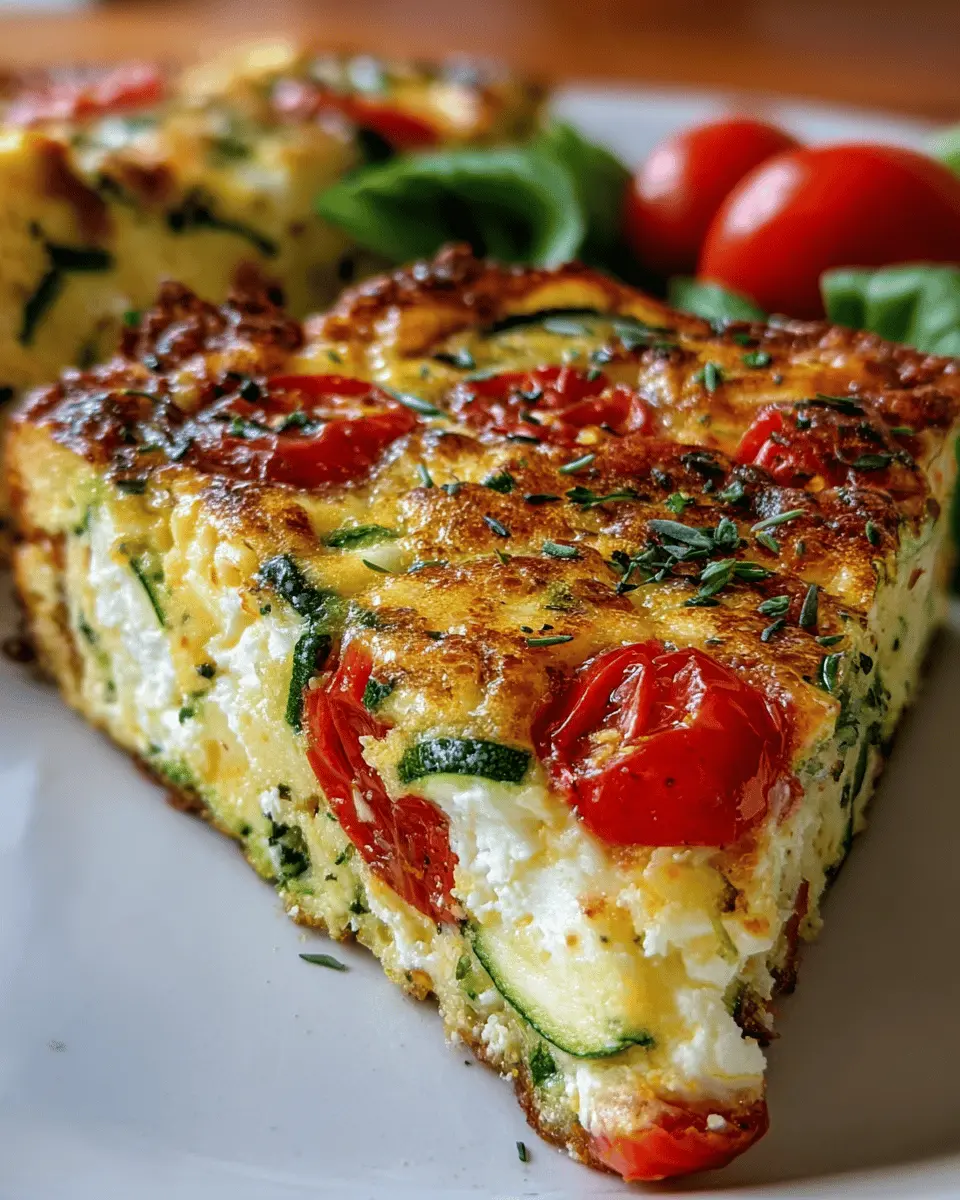Zucchini & Tomato Cottage Cheese Frittata