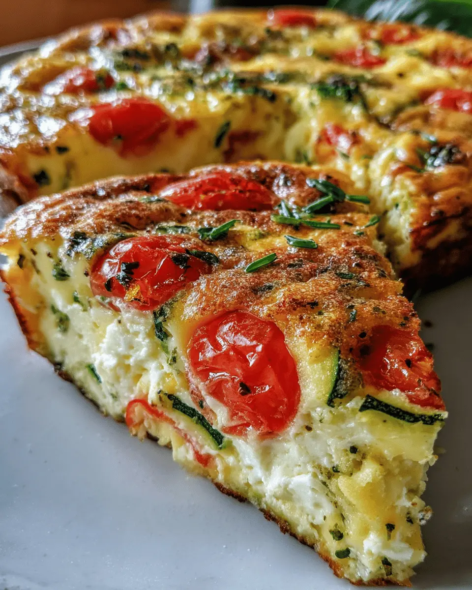 Zucchini & Tomato Cottage Cheese Frittata
