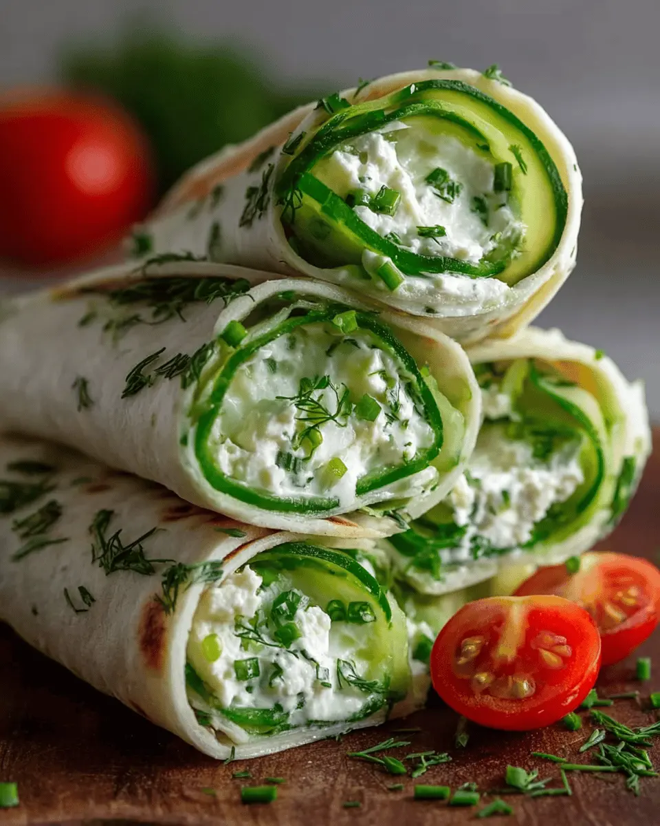 Cucumber Cottage Cheese Wraps
