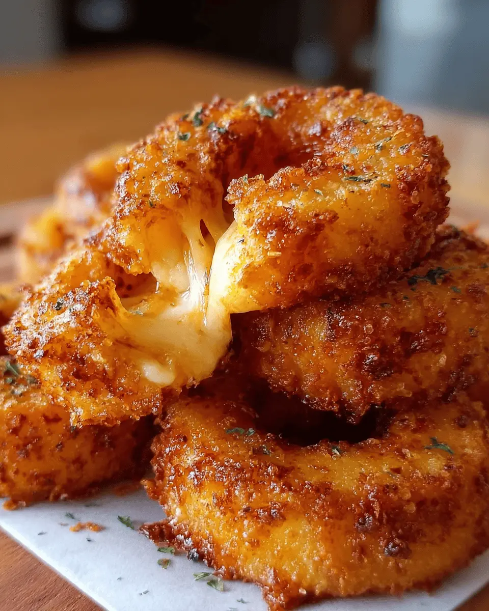 Cheesy Mozzarella-Stuffed Onion Rings