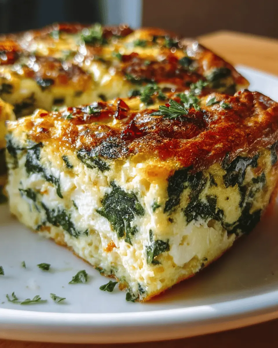 oven-baked spinach & feta breakfast casserole