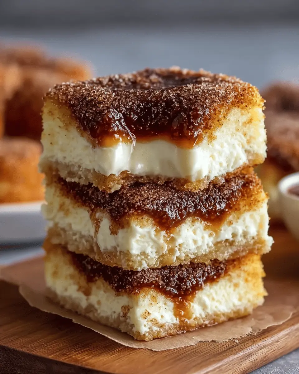 churro cheesecake bars