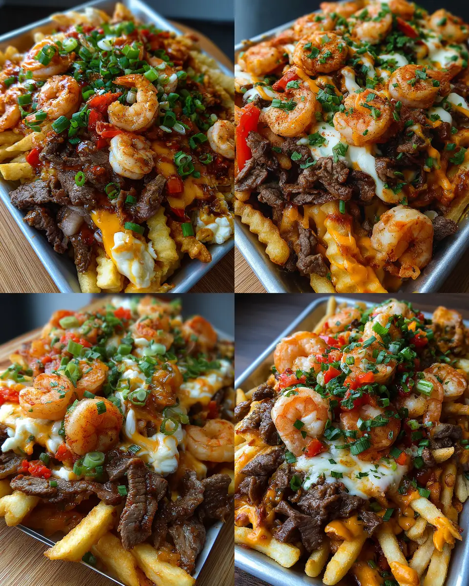 beef shrimp loaded fries