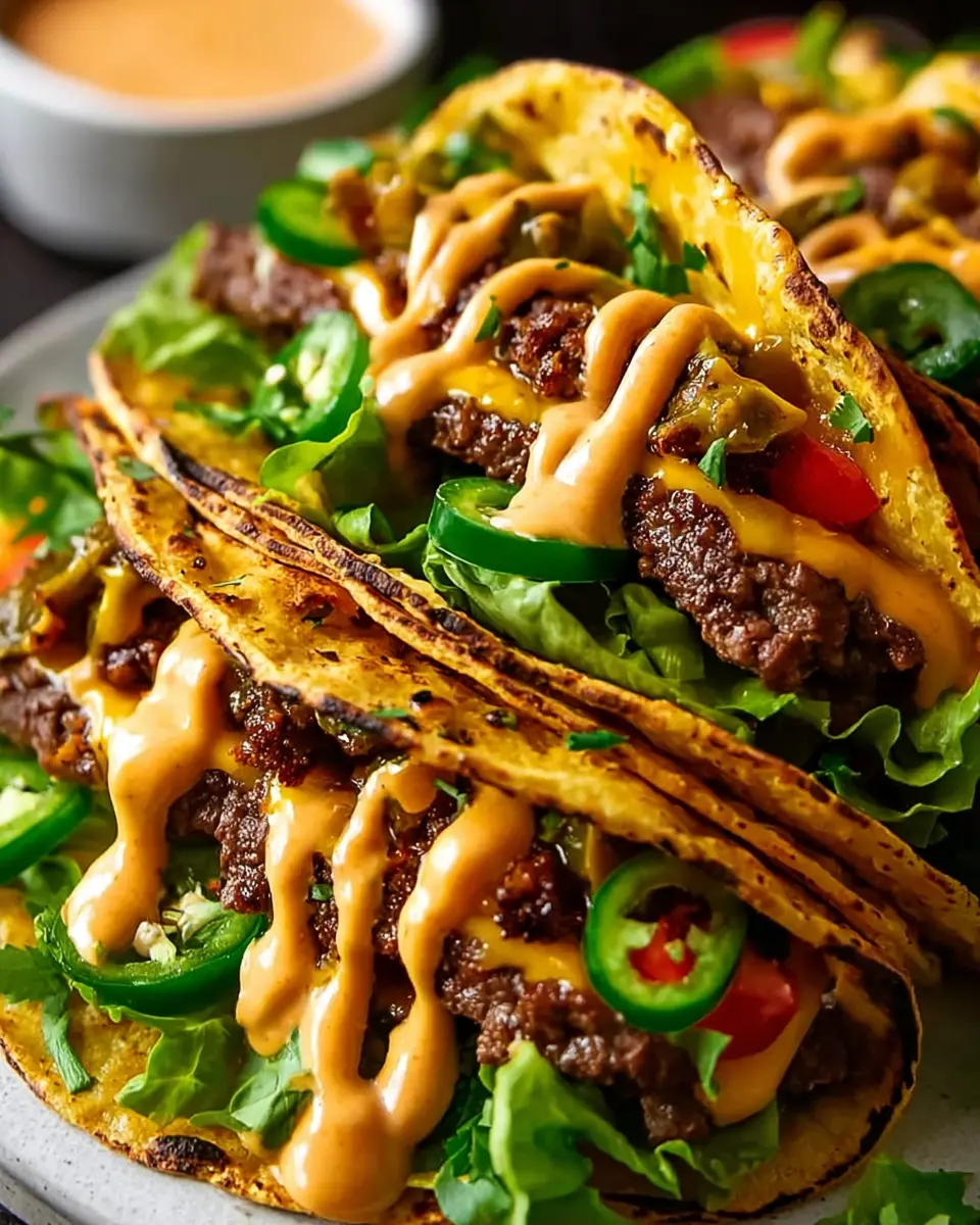 smashed cowboy butter beef burger tacos