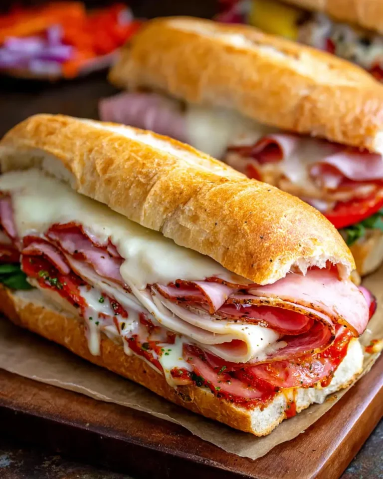 Baked Italian Sub Sandwiches
