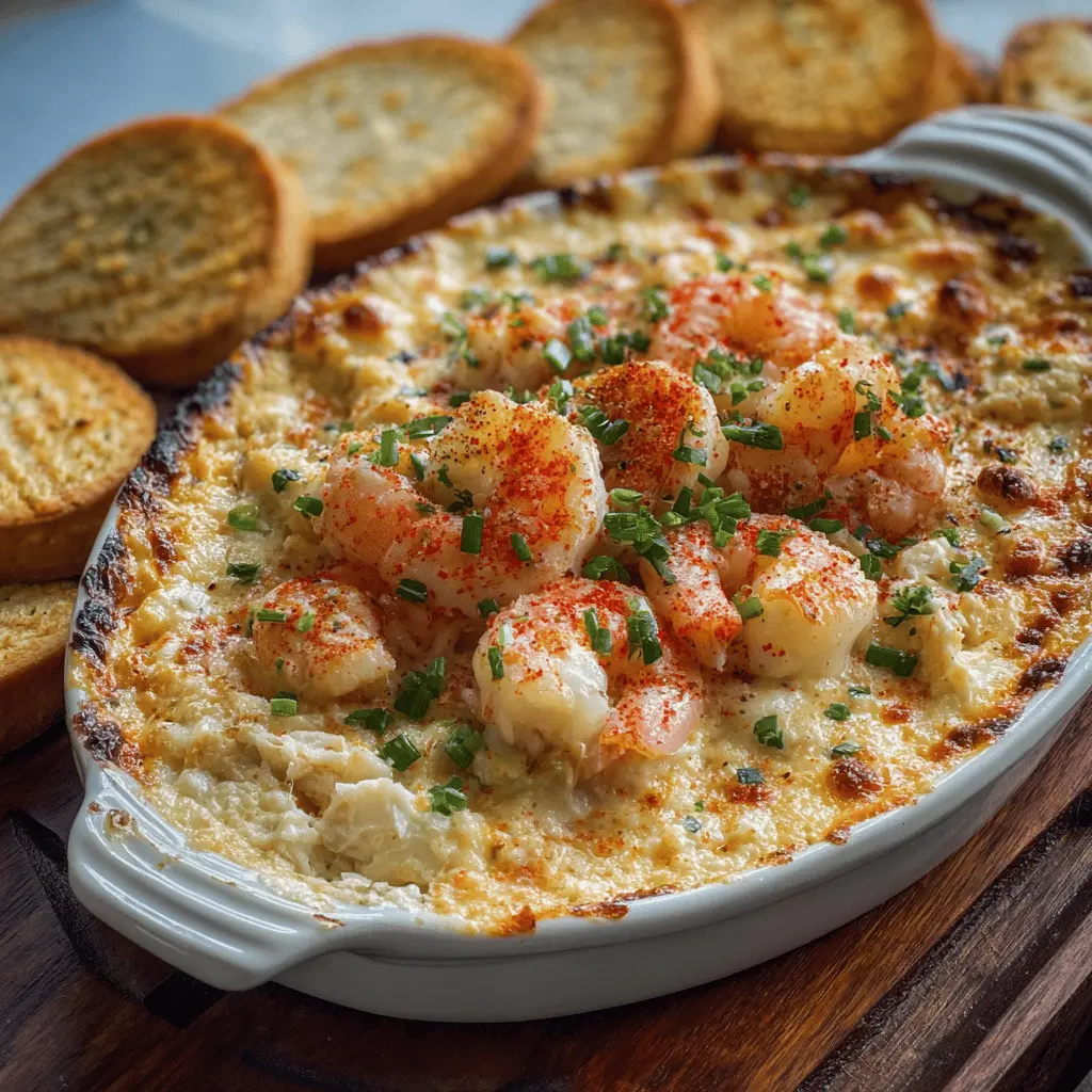 Cheesy Shrimp & Crab Bake Dip