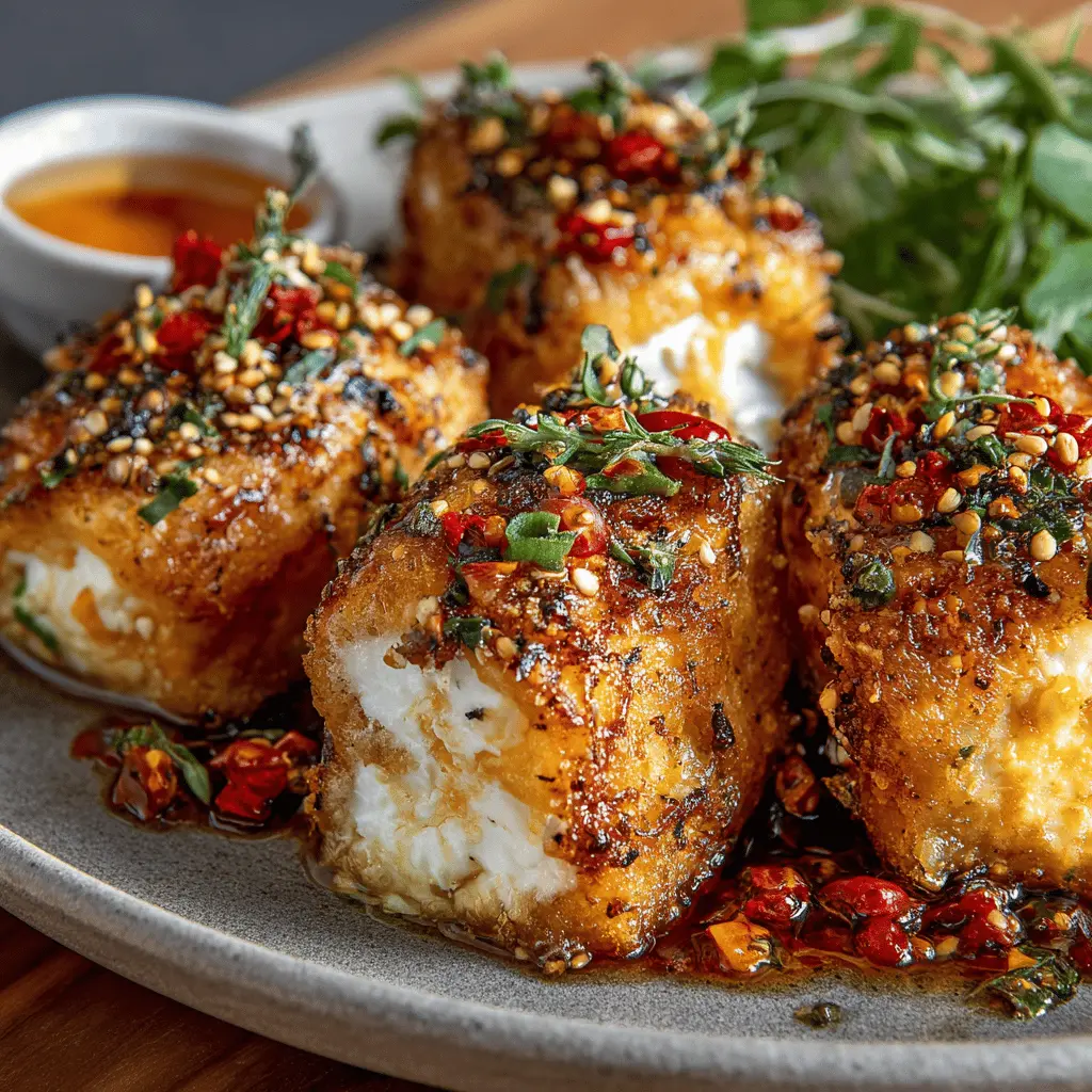 crispy baked feta rolls