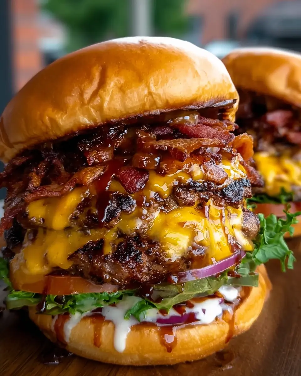 quadruple cheese bbq bacon smash burger