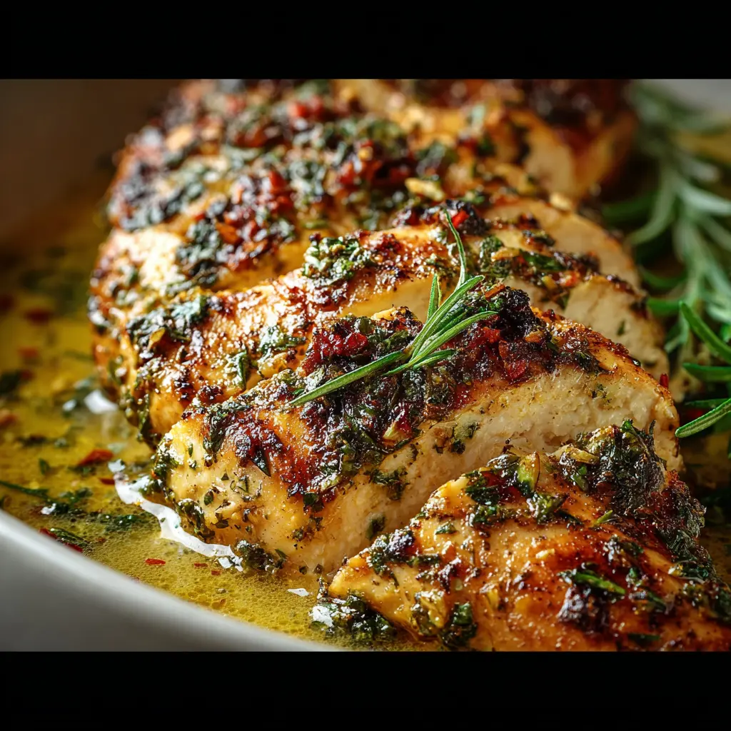 juicy garlic herb butter baked chicken breast