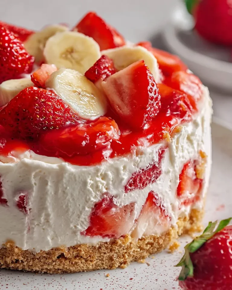 strawberry banana cheesecake