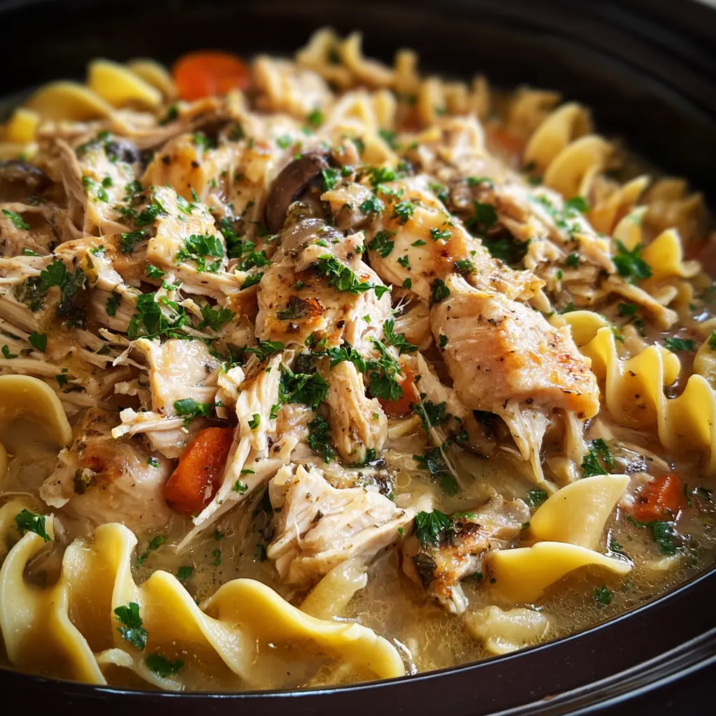 slow cooker chicken and noodles