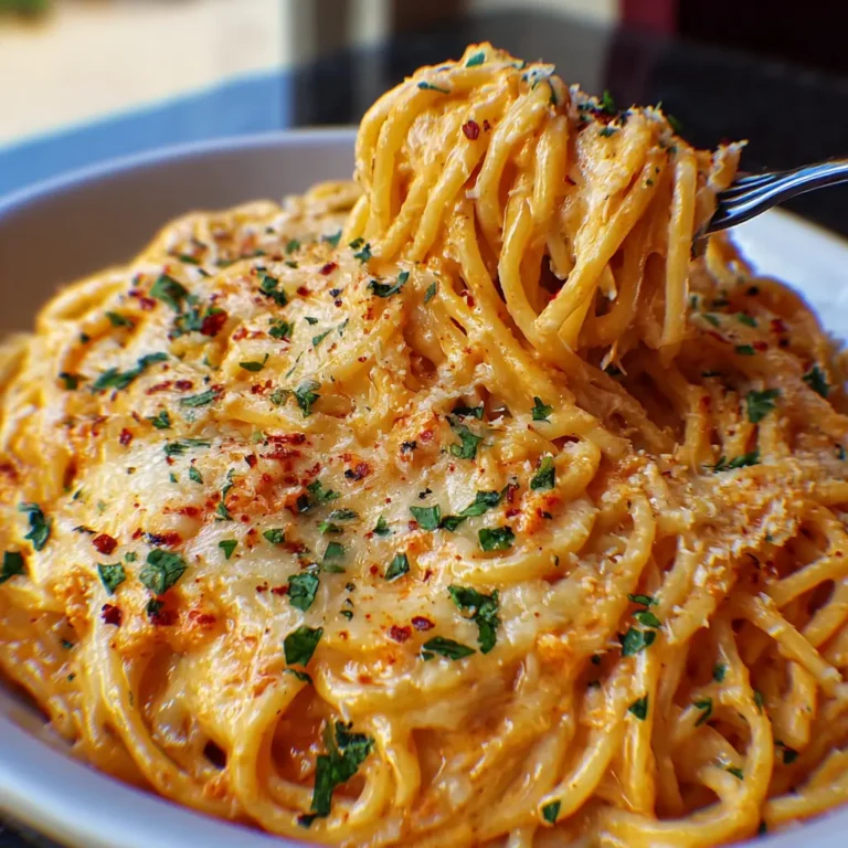 cheesy spaghetti in garlic parmesan