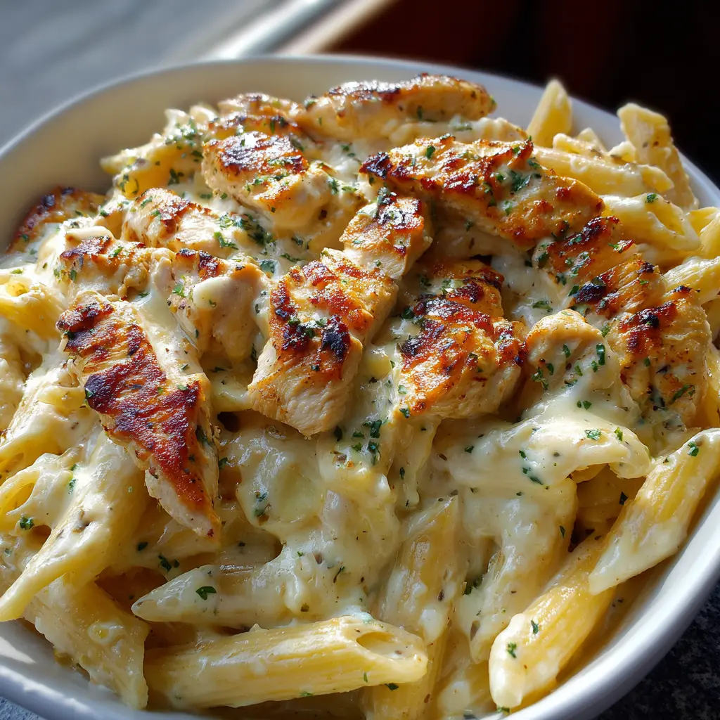 garlic butter chicken penne