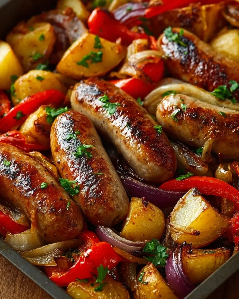 one-pan roasted sausages