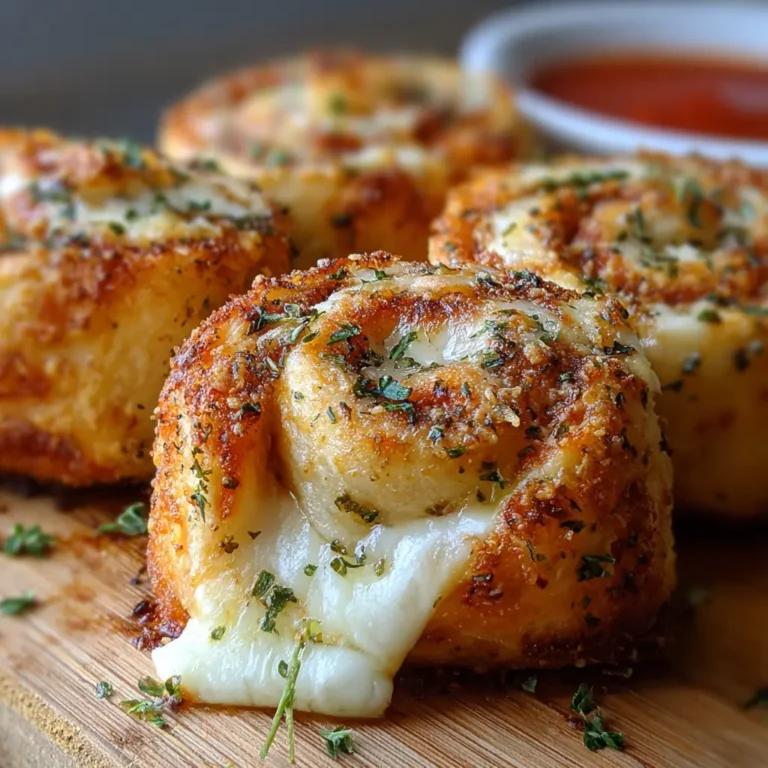 crispy mozzarella stuffed garlic butter pizza rolls