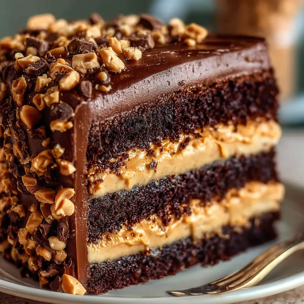 Chocolate Peanut Butter Layer Cake