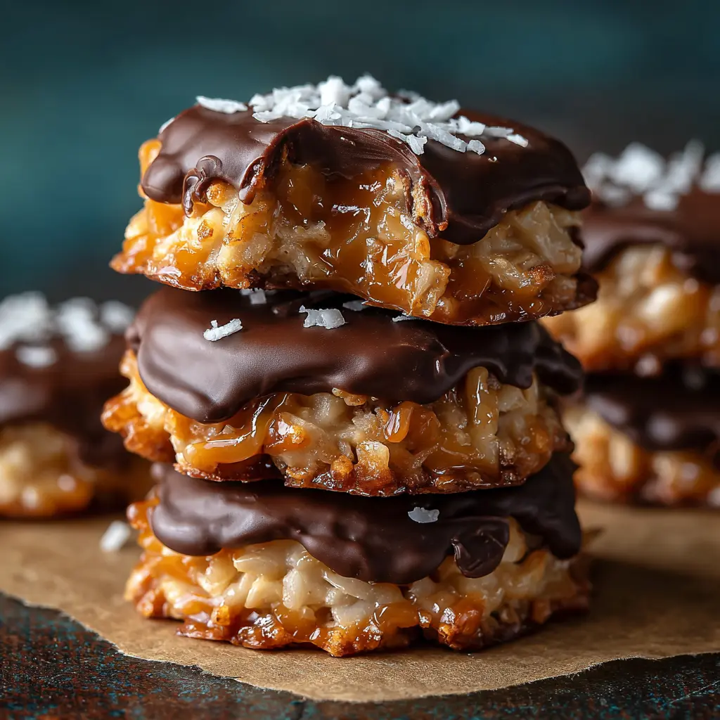 easy no-bake samoa cookies