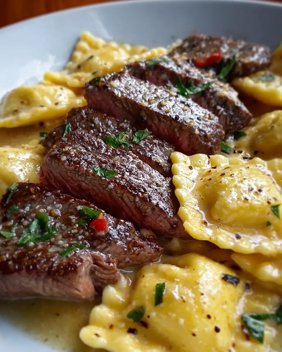 steak cuts cheese ravioli