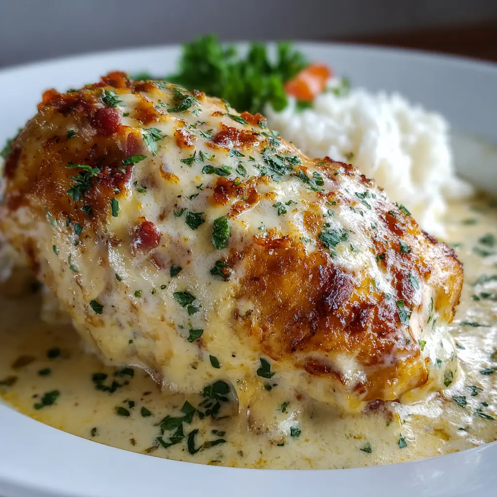 smothered cheesy sour cream chicken