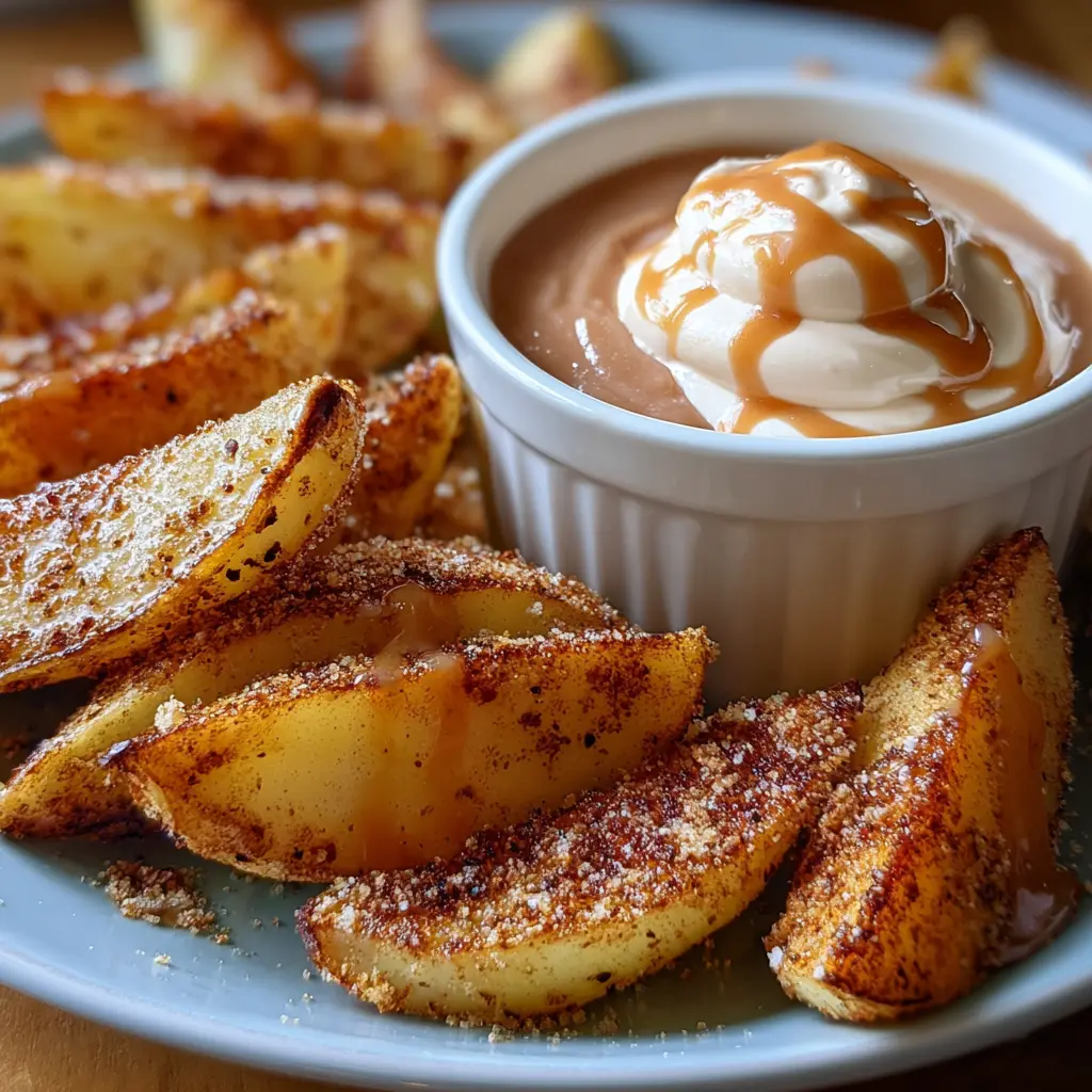 air fried apple wedges