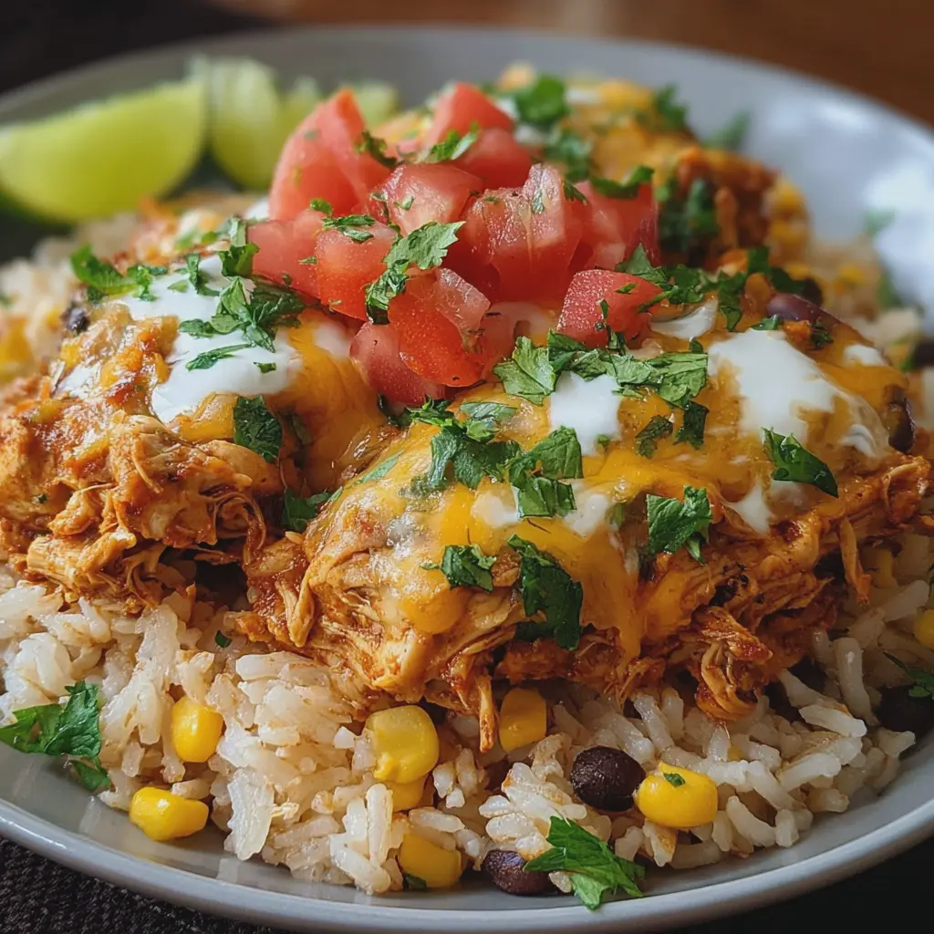 slow cooker taco chicken and rice