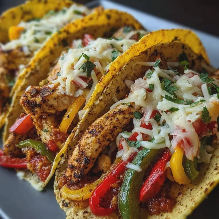 cheesy chicken fajita tacos