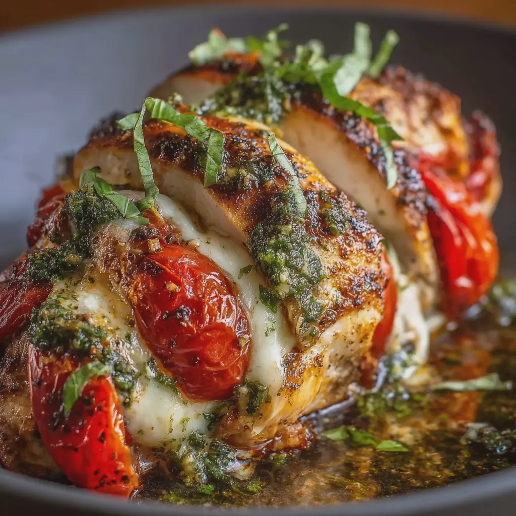 caprese stuffed chicken