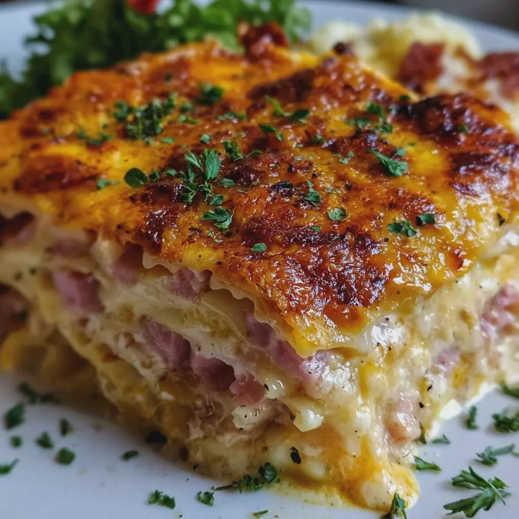 Turkey Ham and Cheese Lasagna