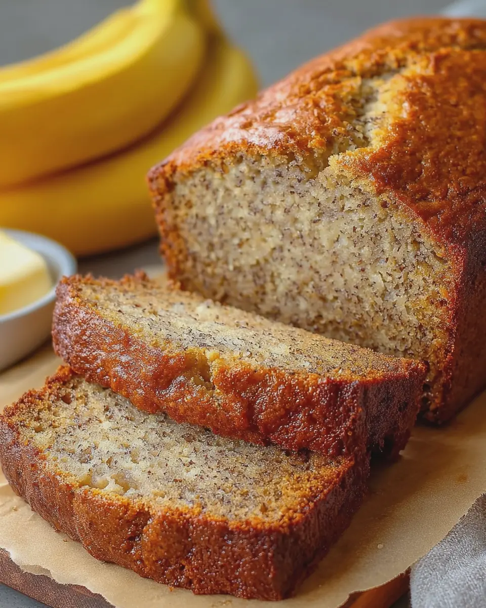 3-ingredient banana bread
