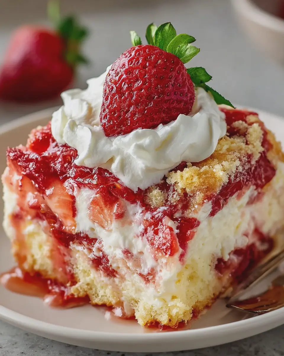 strawberry cheesecake dump cake