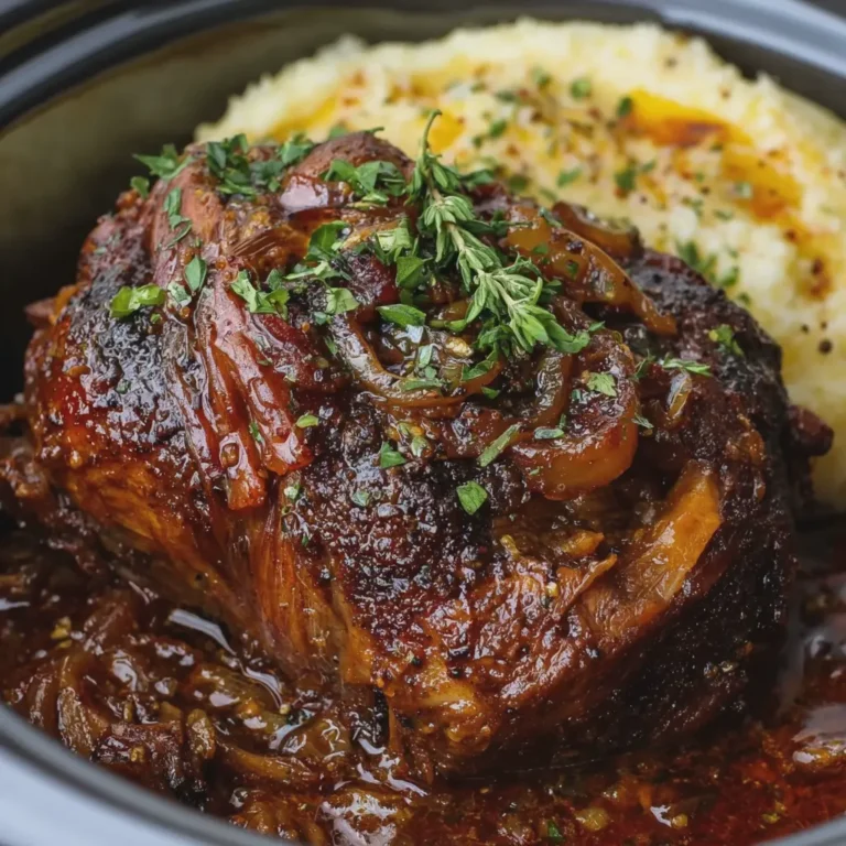 4-Ingredient Slow Cooker Beef Shank Supper